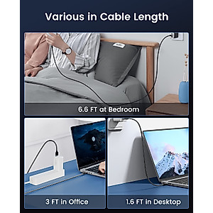 ORICO 100W 5A USB C Cable 2 Pack, USB C to USB C Cable Fast Charging Laptop Charging Cable USB C Cord Compatible for MacBook,iPad,Samsung,Switch,Pixel,LG