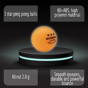 Ping Pong Balls 3 Star Resilient Advanced Training 40+ Table Tennis Balls 100 Pack (White)