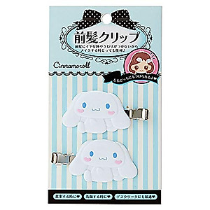 Sanrio N-1606-950181 Cinnamoroll Bangs Clip, Approx. 2.4 x 0.4 x 1.2 inches (6 x 1 x 3 cm), ABS Resin, Set of 2