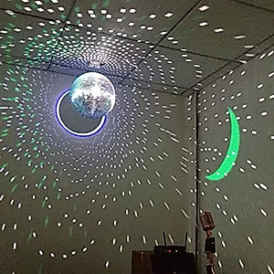 Mirror Disco Ball 8 Inch Hanging Disco Ball for Party Wedding Holiday Home Decoration, Silver