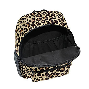 Leopard Cheetah Kids School Backpack Toddler Preschool Shoulder Bookbag Kindergarten Elementary School Bag for Small Boys Girls