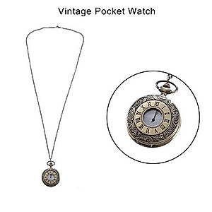 1920s Accessories for Men 20s Gatsby Newsboy Hat Accessories Set Gangster Suspenders Pocket Watch