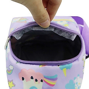 ANKOMINA Small Sling Bag for Kids Cute Cartoon Crossbody Shoulder Bag Unicorn Dinosaur Chest Bag for Outdoor,Travel,Hiking
