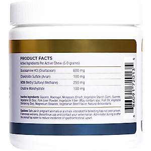 Petscy: Joint Care Chews - Glucosamine, Chondroitin, MSM, and Creatine Nutritional Supplement for Dogs - 30 Chews - Pork Flavor - Joint Pain Relief Support for All Ages and Breeds - Made in The USA