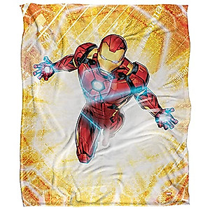 Marvel Iron Man Highly Rendered Silky Touch Super Soft Throw Blanket 50" x 60"