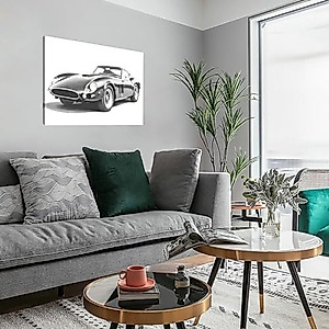 Car Poster Ferrari F40 Supercar Posters Racing Car Canvas Wall Art For Boy's Bedroom SuperCar Wall Decor Frame-style 36x24inch(90x60cm)