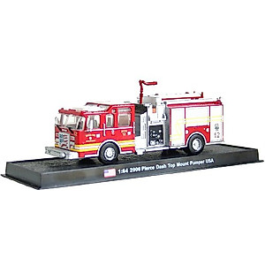 Pierce Dash Top Mount Pumper Fire Truck Diecast 1: 64 Model (Amercom GB-16)