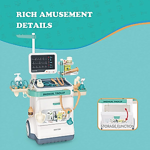 Deluxe Doctor Kit for Kids - 24 Piece Pretend Medical Station Toy Set with Play Stethoscope and Medical Instruments - Perfect Role Play Gift for Toddlers and Young Children