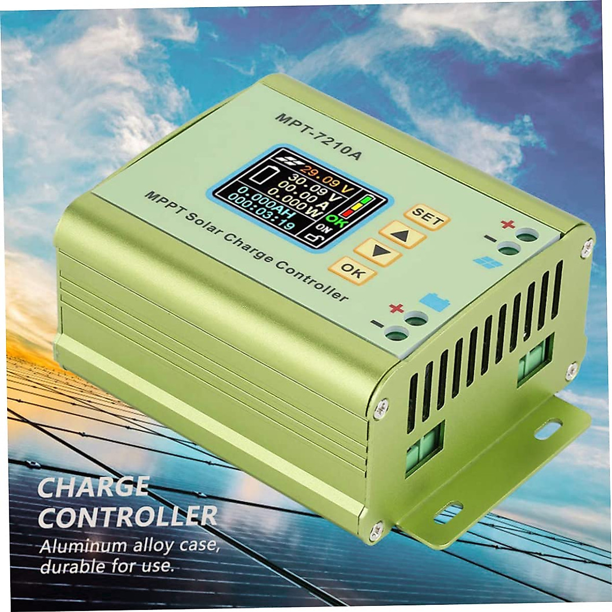 Charge Controller Mppt Solar Charge Controller Mpt-7210A LCD Display 24V 36V 48V 60V 72V 10A Adjustable for Lithium Battery
