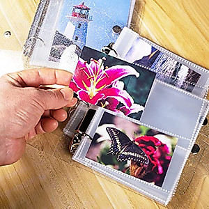 Ancicraft Photo Album Sleeves for 2x3 Pictures 100 Photos Sheet (Refills pages for 2x3Inch)
