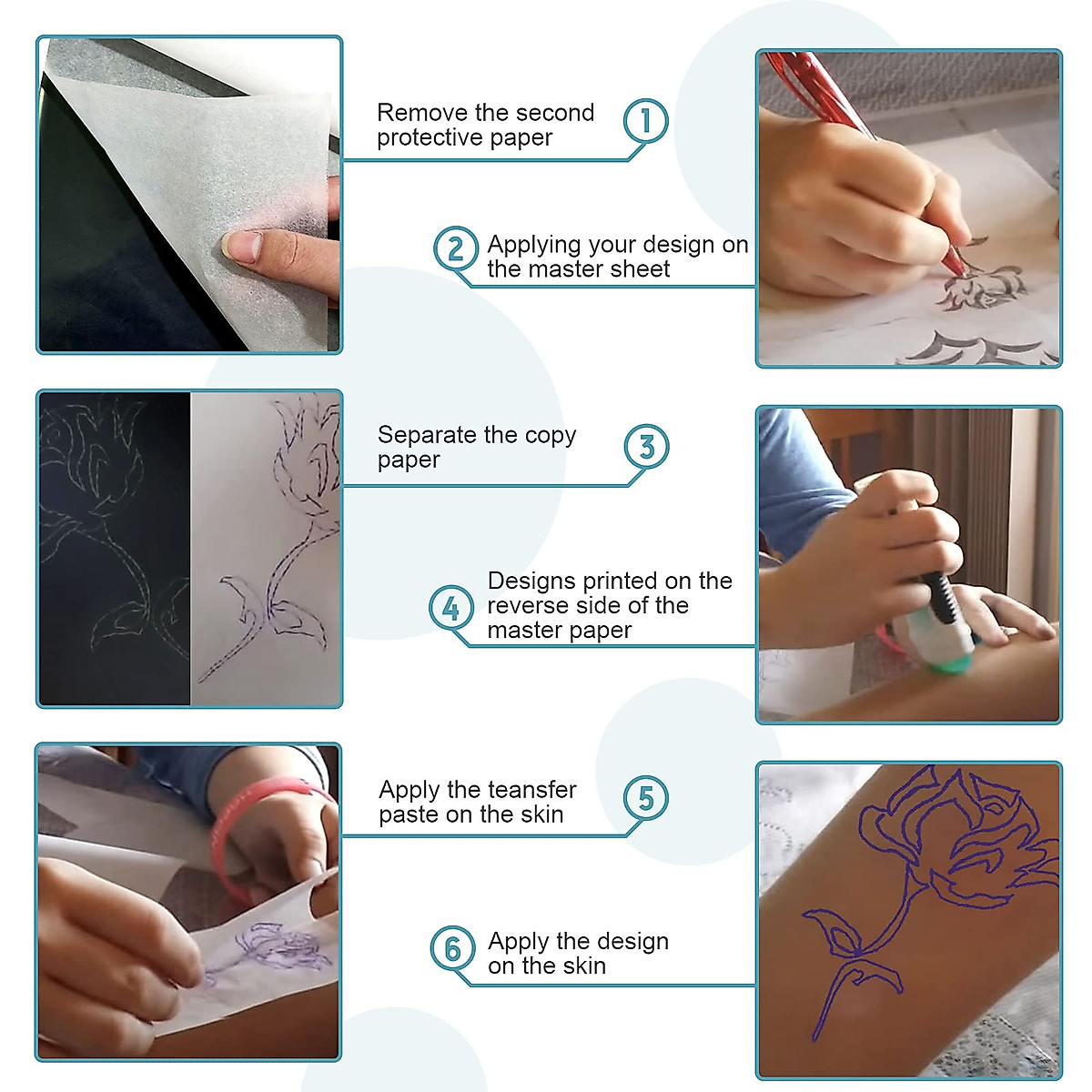 Tattoo Transfer Paper, AZELMADE 20PCS Premium Thermal Stencil Paper, 4 Layers DIY Tattoo Tracing Paper for Tattooing to Skin Tattoo Transfer Kit Tattoo Supplies, Size A4