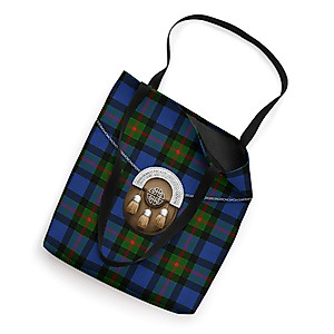 Scottish Clan Gunn Tartan Plaid With Sporran Tote Bag