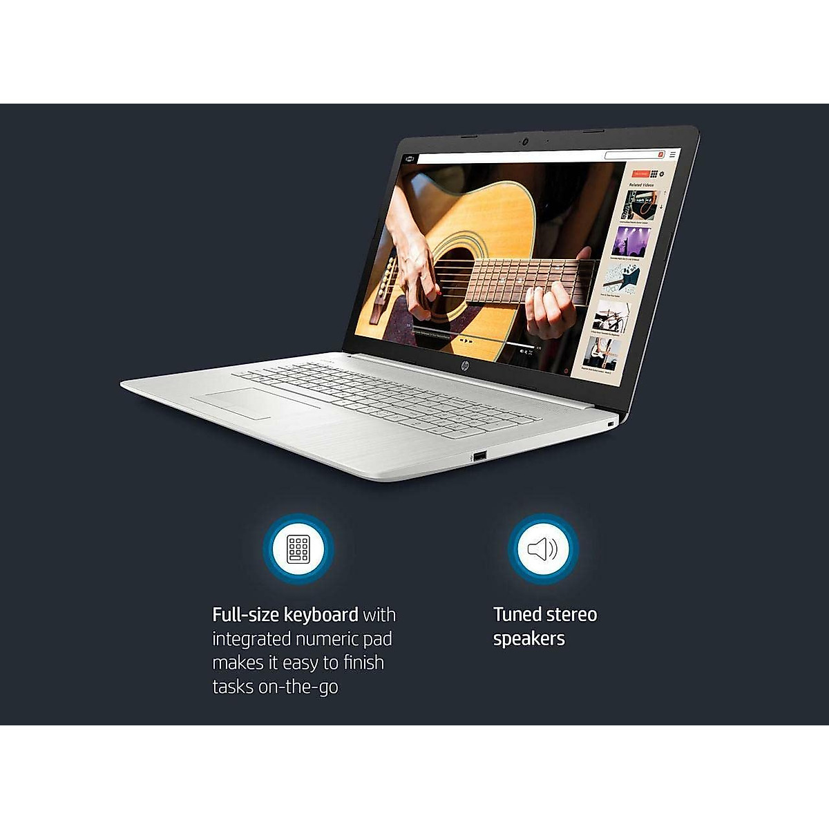 HP [Windows 11 Pro 17 17.3" FHD Business Laptop, 11th Gen Intel Dual Core i3-1115G4 Processor, 16GB RAM, 1TB PCIe SSD, Intel Integrated SoC, Wi-Fi, HDMI, Bluetooth 4.2 Combo, Silver, w/Battery