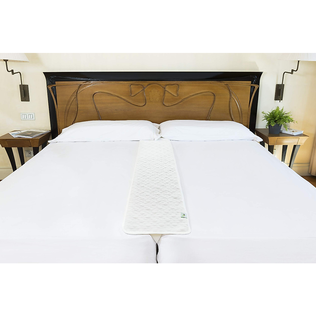 Insieme 12 inch Bed Bridge Twin to King Bed Converter - Bed Gap Filler King - Easily Combine Twins to Make a King or use as Split King Gap Filler for Adjustable Bed - Thin & Strapless King Maker