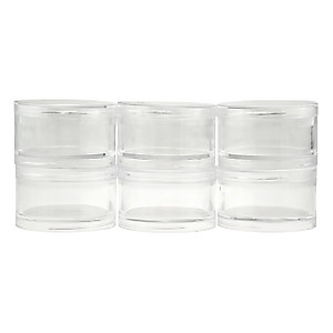 SE Plastic Storage Containers with Stackable Screw-On Lids, Clear (6 PC.) - 8744SBB