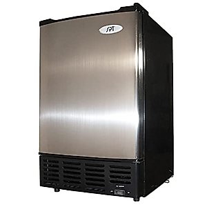 SPT IM-150USAA Stainless Steel Undercounter Ice Maker with Freezer, No Drain Required