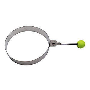 Excelity 4 Sets Stainless Steel Fried Egg Shaper Poachers Pancake Ring Mold for Kitchen Cooking Breakfasts Tools