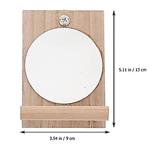 Pet Bird Mirror with Stand Toy CInteractive Parrot Toy Cockatiel Parrots Toys Parrot Cage Toys Pet Parrots Climb Hanging Play with Mirror for Birds Parakeet Cockatoo Cockatiel