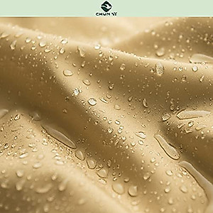 CHUN YI 2 Pack Seat Cushion Cover, Outdoor Waterproof Separate Loveseat Patio Slipcover, Water Resistant Durable Garden Seating Chair Cushion Replacement(24.5Lx24.5W 2 Pack Cushion Cover, Khaki)