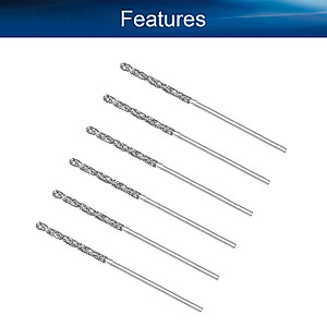 Bettomshin 10Pcs Diamond Drill Bit, 1mm Diamond Twist Drill Bit Set for Drilling Stone Jewelry Sea Glass Beach Shells Gemstones