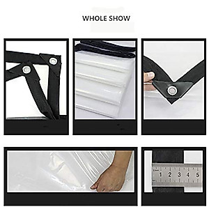 Tarpaulin Waterproof Clear Tarps with Grommets for Patio, Garden, Plants Greenhouse, Pet Hutch Roof, 10x13