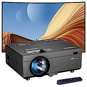 Mini Projector, 1080P Full HD 200” Screen Supported Video Projector, 9200Lux Home Theater Movie Projector Compatible w/Android/iPhone TV Stick HDMI VGA USB AV TF PC Laptop