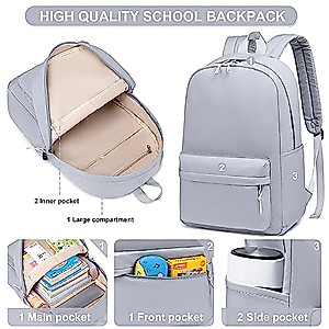 LOIDOU Backpack for Teen Girls Middle-School Primary Elementary Bookbags 17inch Kids Backpack Women laptop Backpack Lightweight Casual Daypack