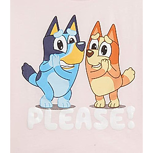 Bluey Bingo Little Girls Graphic T-Shirt Light Pink 7-8