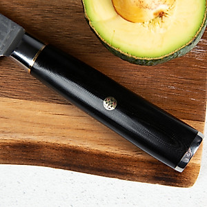 Yatoshi Magnetic Kitchen Knife Block Set 6 Pcs - Japanese 67 Layer High-Grade VG-10 Damascus Steel Knives, Sharp, G10 Handle Professional Kitchen Knife Set