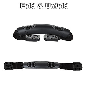 EATHEATY 8 Pack Kayak Handles Replacement, Heavy Duty Kayak Carry Handles, Durable Canoe Boat Side Mount Handle Accessory Kit for Kayaks Boat Suitcase Luggage, Black, Including 40 Mounting Screws