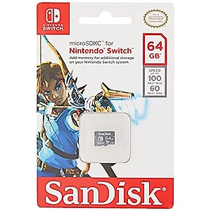SanDisk 64GB microSDXC UHS-I card for Nintendo Switch - SDSQXAT-064G-GN6ZA