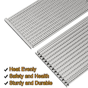 DcYourHome Stainless Steel Grill Emitter Plates Replacement Parts for Charbroil 463242716, 463257520, 466242715, 466242815, 463242715, 463276016, 463255020, 466242716, G533-2200-W1, G533-0009-W1A,3PCS