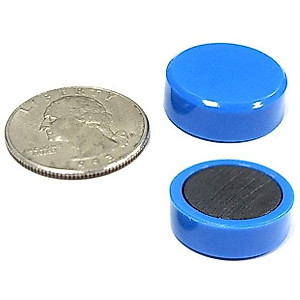 Qualsen Fridge Magnet, 20 Pack Refrigerator Magnets, Heavy Duty Magnet Whiteboard, Locker Magnets, Office Magnets (10 Colors,Plain)