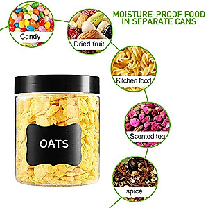 Aoeoe 32 Pack Plastic Jars with Lids, 8 oz Plastic Mason Jars, Clear Slime Containers, Round Storage Jars Bulk, Wide-Mouth Jars for Kitchen and Household Food Storage of Dry Goods, Creams and More