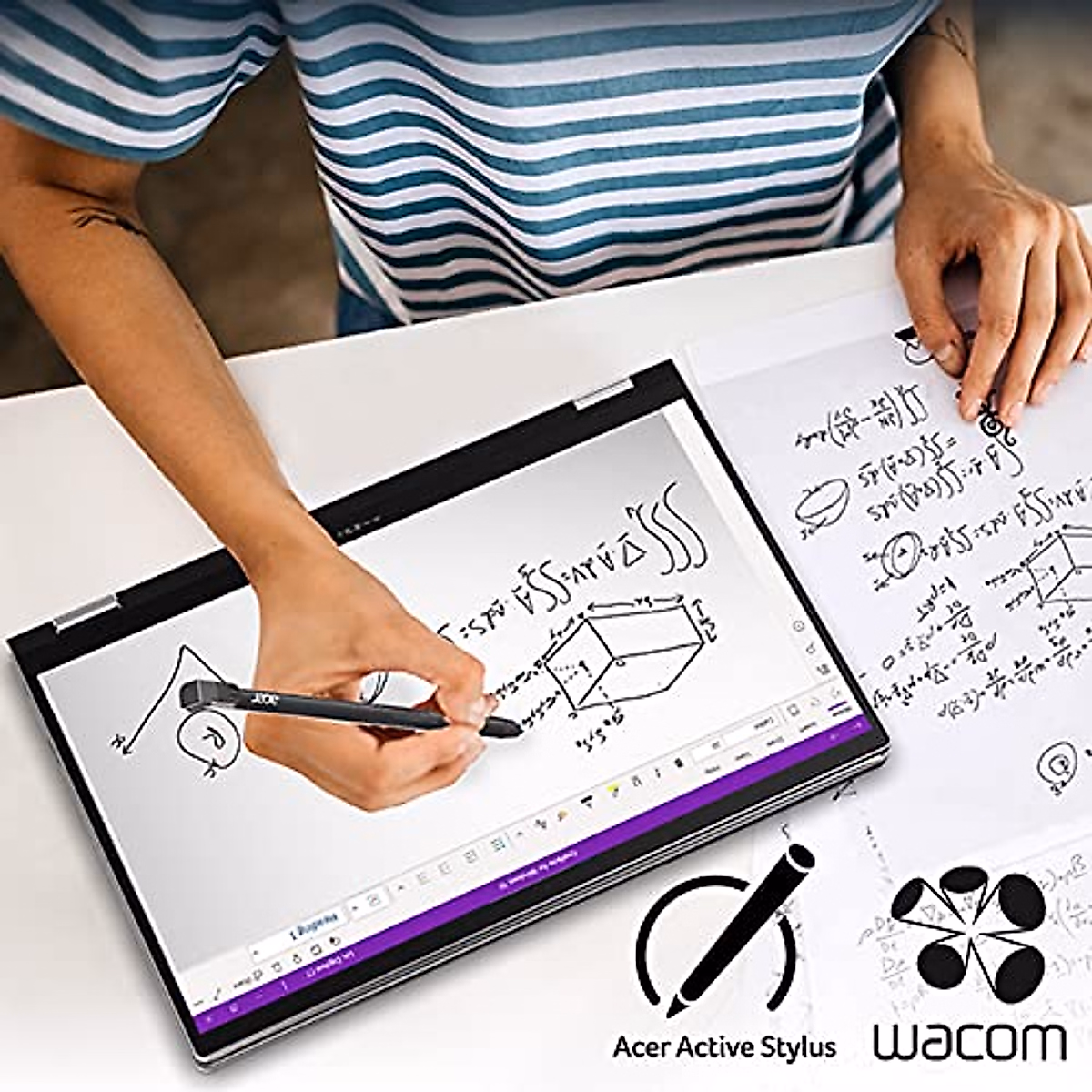 Acer Spin 3 Convertible Laptop | 14" 1920x1080 IPS Touch Display | Intel Core i7-1255U | Intel Iris Xe Graphics | 16GB LPDDR4X | 512GB PCIe Gen 4 SSD | WiFi 6 | Dockable Active Stylus | SP314-55N-76EX