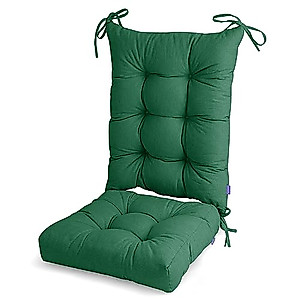 Sutteles Rocking Chair Cushion, Tufted Indoor/Outdoor Rocking Chair Cushions with Ties and Non-Slip Bottom, Removable Adirondack Chair Cushion Set, Seat 17" x 17"/Back 21" x 17"