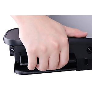 Rocelco 32" Height Adjustable Standing Desk Converter - Quick Sit Stand Up Dual Monitor Riser - Gas Spring Assist Tabletop Computer Workstation - Large Retractable Keyboard Tray - Black (R ADRB)