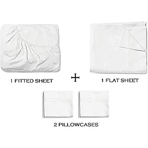 Full Extra Long Size Sheet Set Organic Cotton Sheets & Pillowcases- (4 Pcs) Long Staple Cotton Soft Bed Sheets Elastic Fit Upto 30" inch Deep Mattress-850 TC (Wine Solid, Full XL- 54" X 80")