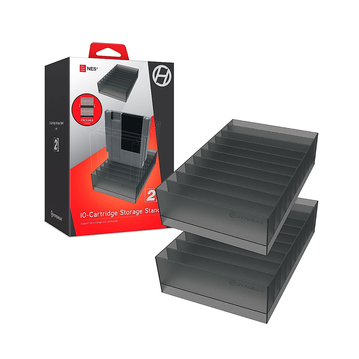 Hyperkin 10-Cartridge Storage Stand for NES (2 Pack)