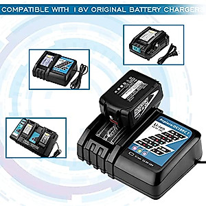 2Pack 5.0Ah Lithium-ion BL1850B Replacement for Makita 18V Battery Compatible with Makita 18 Volt Battery LXT BL1815 BL1830 BL1830B BL1835 BL1840 BL1850 BL1860 BL1860B