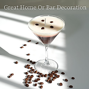 Espresso Martini Candle,Strong Coffee Scented Candle,Made from Natural Soy Wax,Anniversary Birthday Valentine's Day Christmas Housewarming Gifts for Family Friends or Bar Decor,7oz/200ml