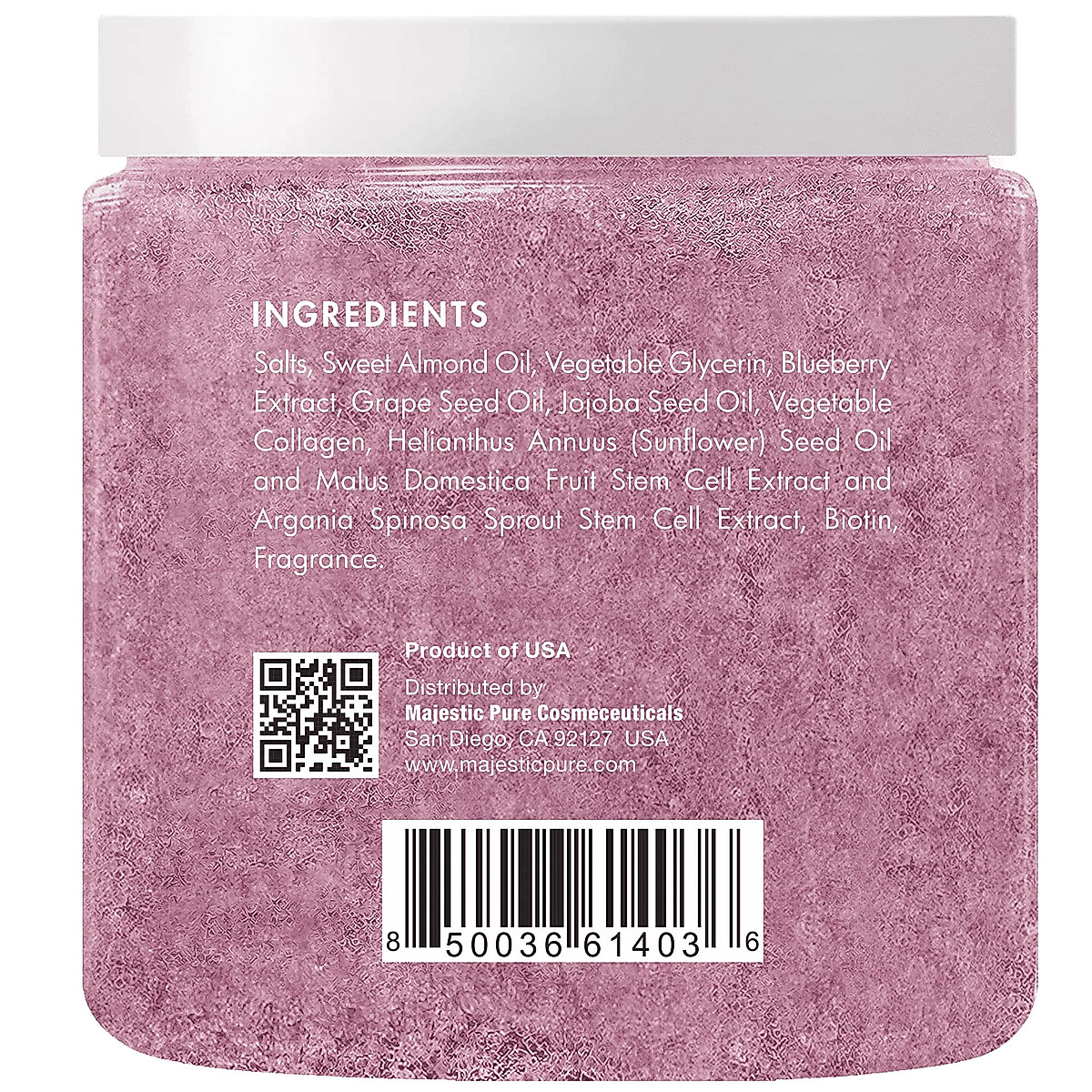 MAJESTIC PURE Blueberry Body Scrub, with Collagen, Stem Cell & Biotin - Exfoliating Body Scrub to Exfoliate, Smooth & Moisturize Skin - Deep Cleansing & Hydrating, Skin Care for Men and Women - 10 oz