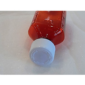 Graduated Oval 8 Ounce Amber Plastic RX Medicine Bottles and Caps Pharmaceutical Grade Package of 25