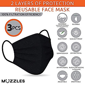 Reusable Washable Face Mask Made in USA, Cotton Cloth Comfortable Mask