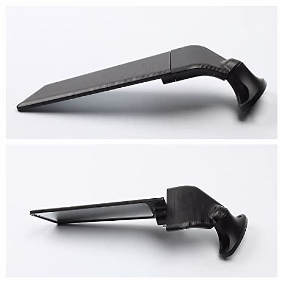 Motorcycle Wind Wing Rear View Side Mirrors, 1 Pair Black Rotating Swivel Stealth Winglets Mirrors Fit for Kawasaki 2005 2006 2007 2008 Ninja ZX6R & Ninja ZX10R 2004-2007