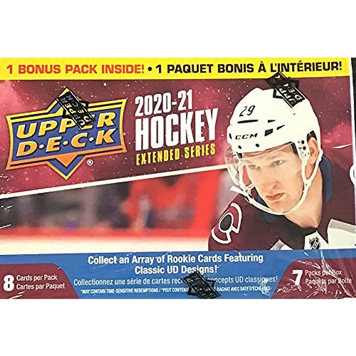 2020/21 Upper Deck Extended Series NHL Hockey Blaster Box - 7 Packs per Box - 8 Cards per Pack - Collect Young Guns Rookie Cards