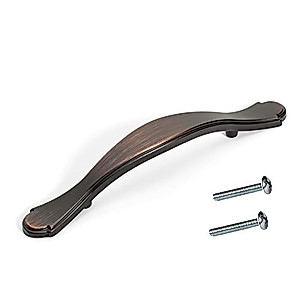 Dynasty Hardware P-80008-10B Arched Cabinet Hardware Pull, Aged Oil Rubbed Bronze
