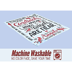 InnoBeta Cardinal Gift Throw (50"X 65") Memorial Gifts Flannel Blanket for Couch Bed Sofa Travelling Camping- Snow