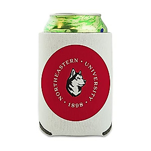 Northeastern University Primary Logo Can Cooler - Drink Sleeve Hugger Collapsible Insulator - Beverage Insulated Holder