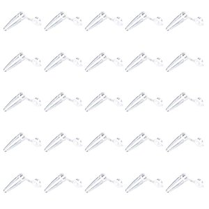 100 Pieces Microcentrifuge Tubes 0.2ml Microcentrifuge Tubes Mini Centrifuge Tubes Plastic Microcentrifuge Test Tubes with Attached Lid, Transparent